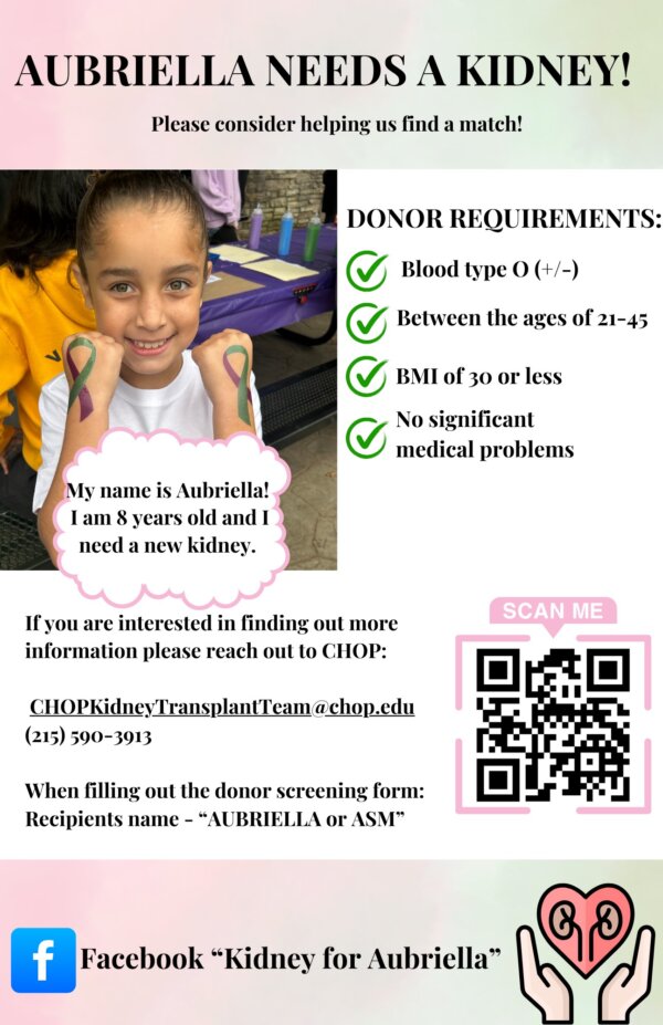 A Kidney for Aubriella: A Brave 8-Year-Old Girl Needs Your Help | Bucks ...